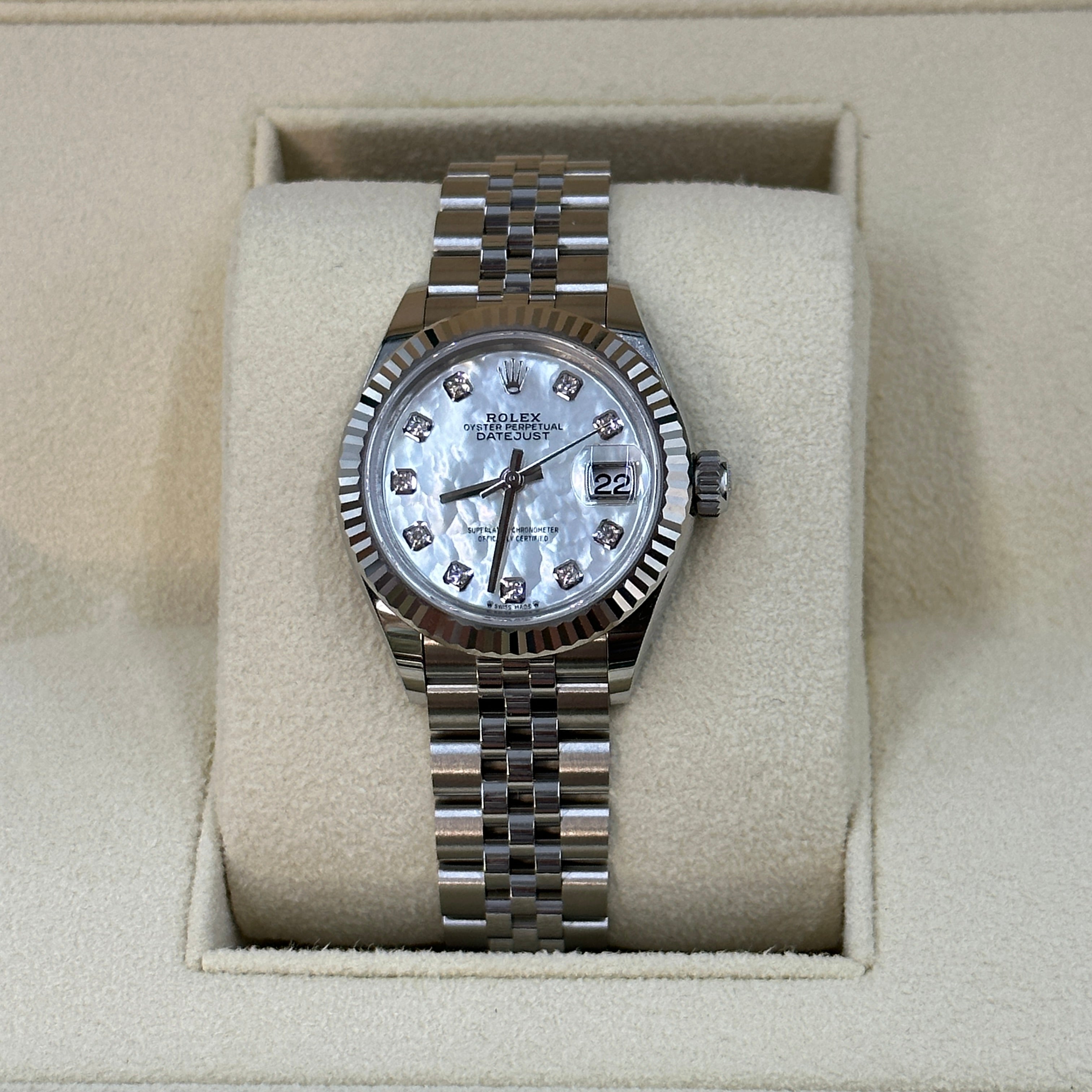 Rolex Lady-Datejust 279174NG White Jubilee 2025 – EW Watches